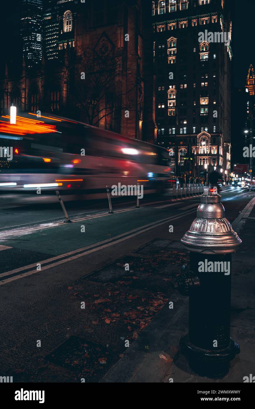 Motion Blur Bus New York City Stock Photo - Alamy