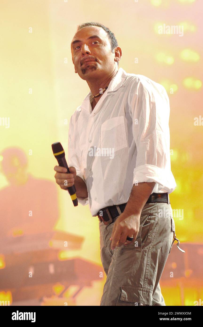 Milan Italy 30/05/2004: Pino Mango, Italian singer, during the ...