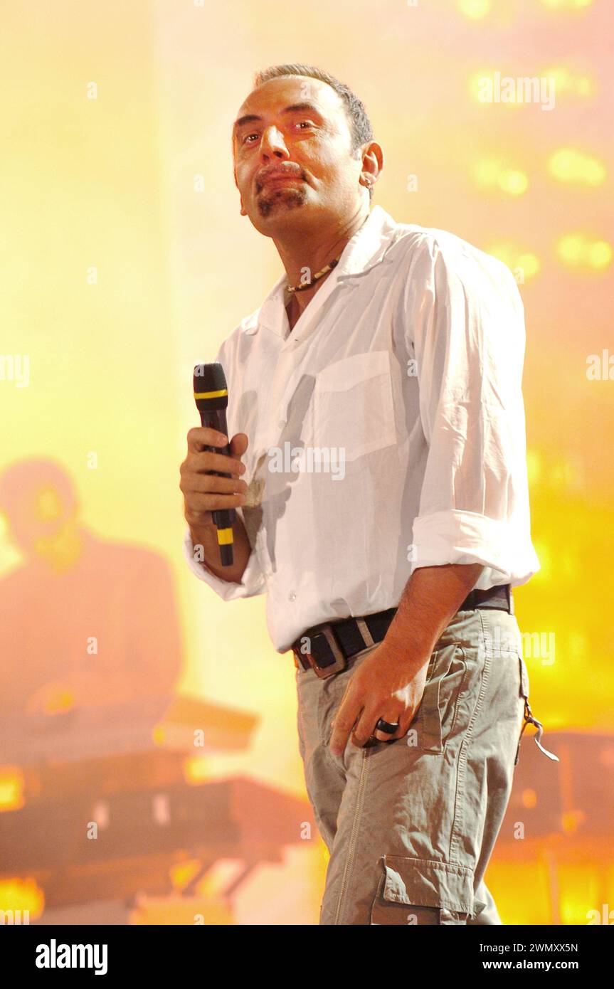 Milan Italy 30/05/2004: Pino Mango, Italian singer, during the ...