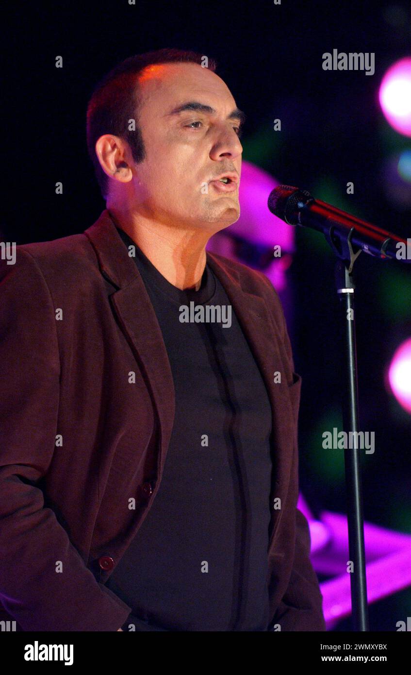 Milan Italy 17/11/2005: Pino Mango, Italian singer, during the ...