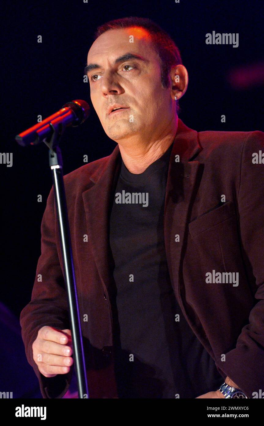 Milan Italy 17/11/2005: Pino Mango, Italian singer, during the ...