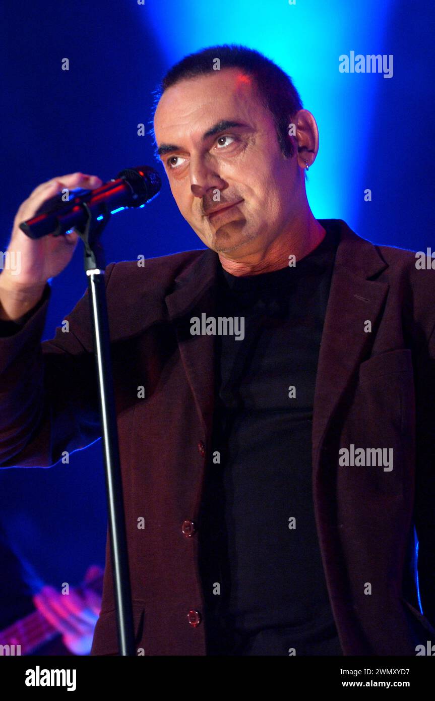 Milan Italy 17/11/2005: Pino Mango, Italian singer, during the ...