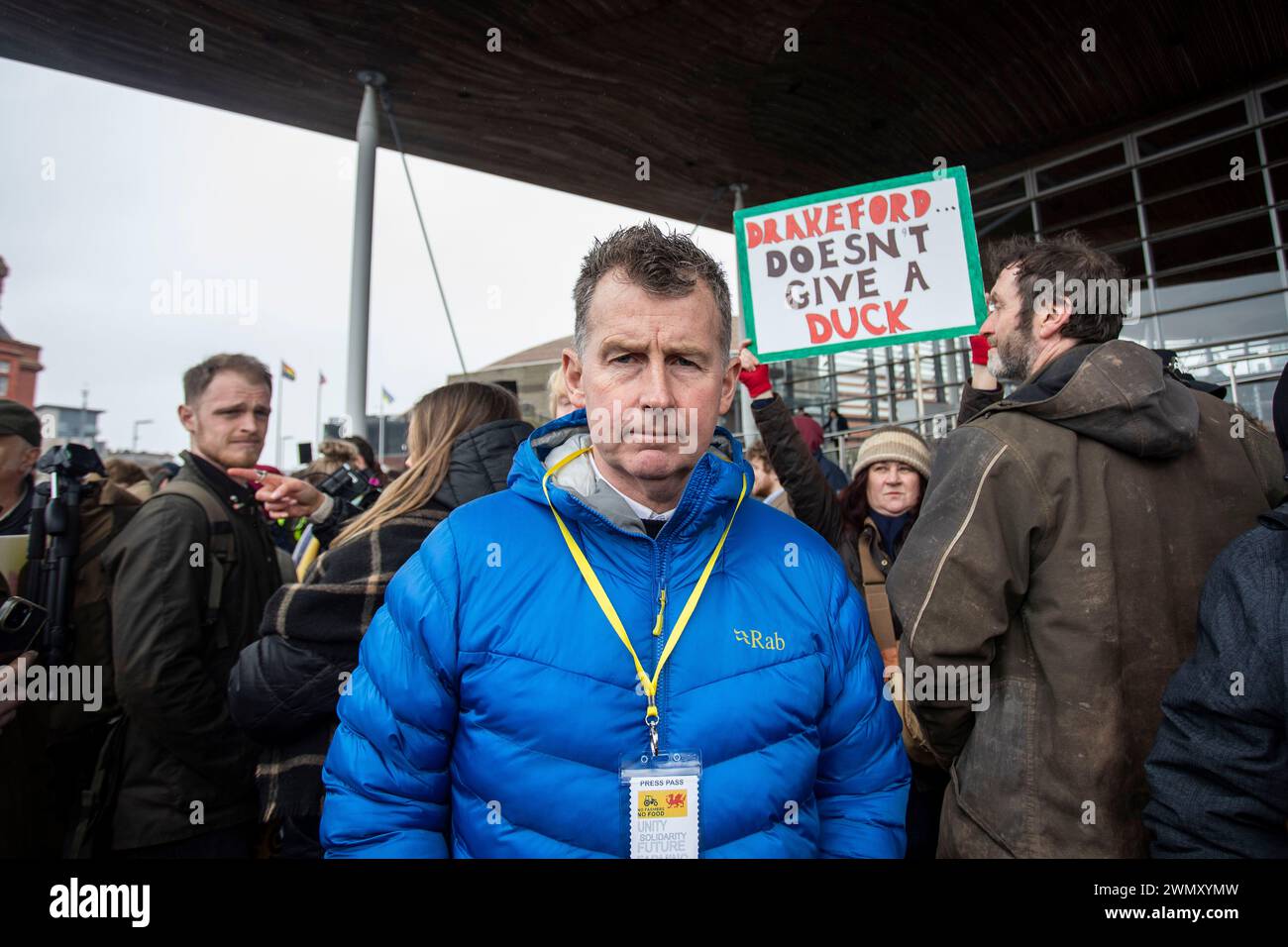 Cardiff, Wales, UK. 28th Feb, 2024. Nigel Owens MBE, television ...