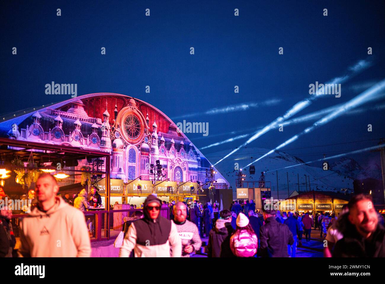 Alpe dhuez resort night hi-res stock photography and images - Alamy