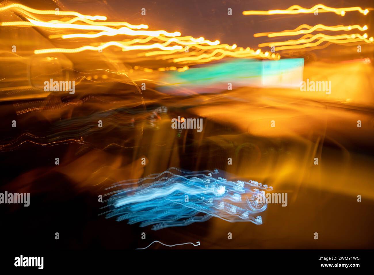 A fatigued driver is seen behind the wheel of a car, speeding and being ...