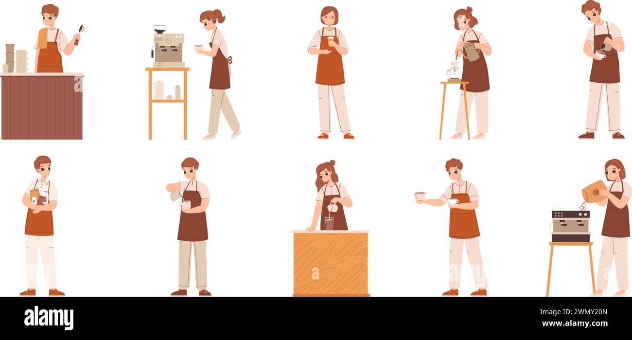 Young restaurant owners Stock Vector Images - Alamy