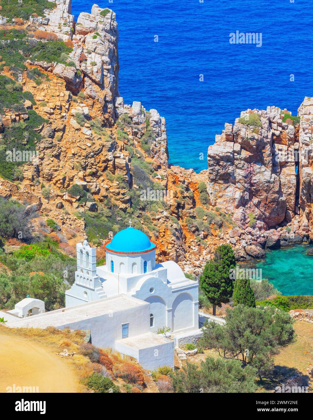 Greece, Dodecanese islands, island of Sifnos, Monastery of Panagia ...