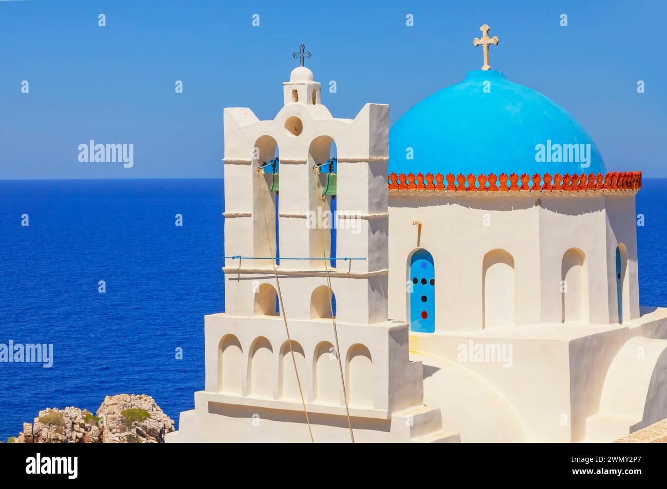 Greece, Dodecanese islands, island of Sifnos, Monastery of Panagia ...