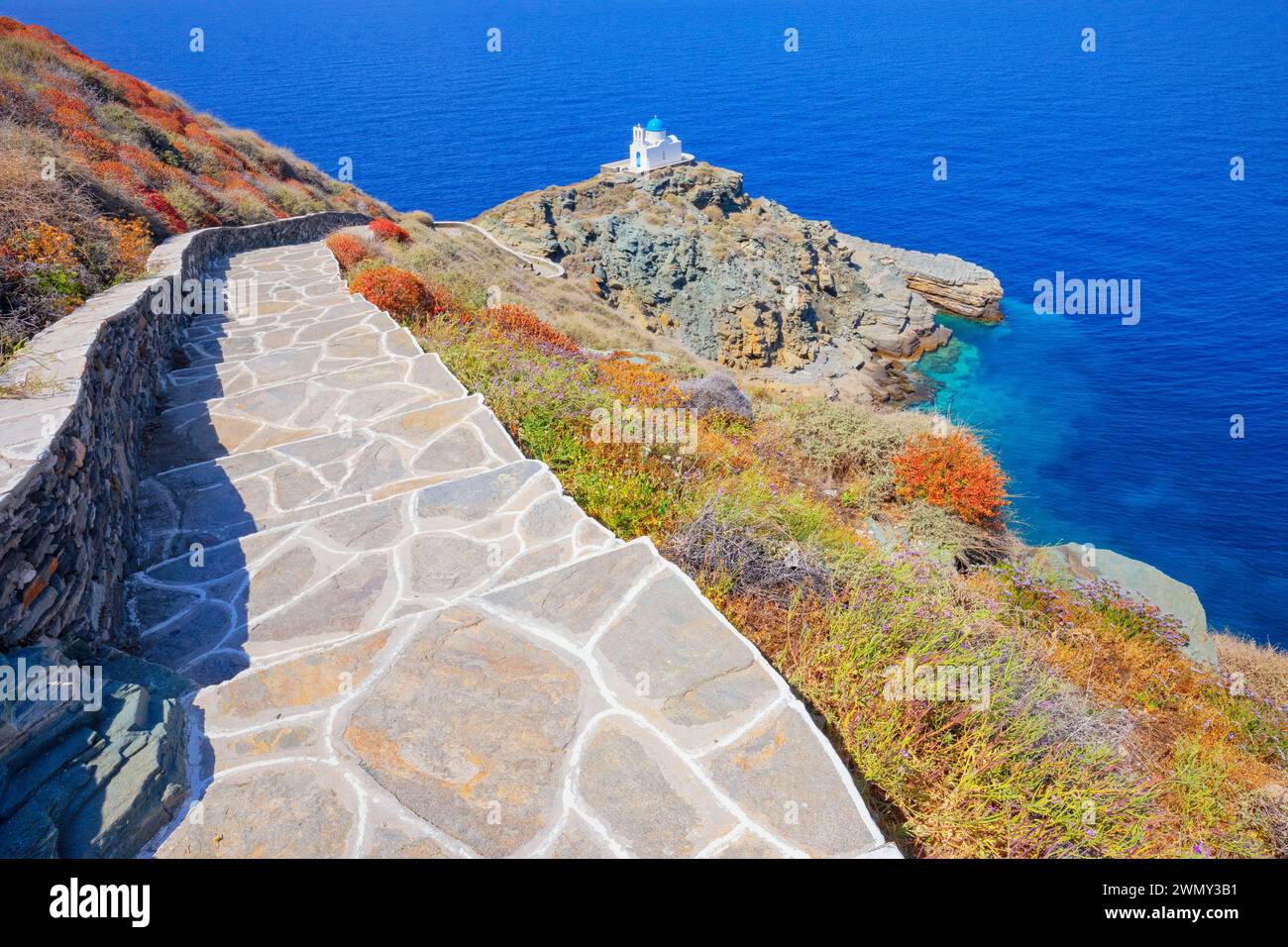 Greece, Dodecanese islands, Sifnos island, Church of the seven martyrs ...