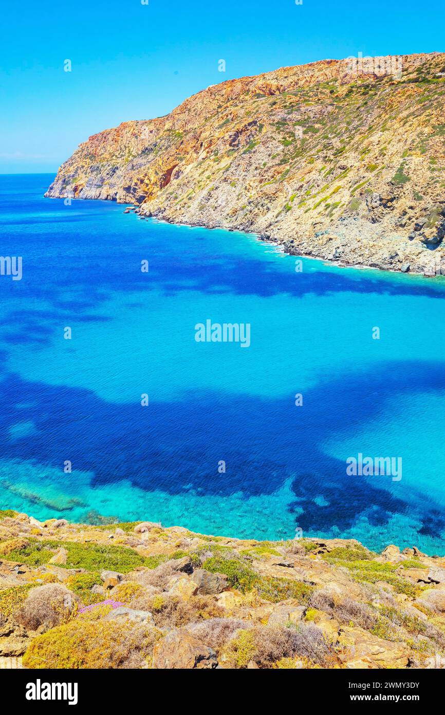 Greece, Dodecanese Islands, Sifnos Island, Vroulidia Beach Stock Photo ...