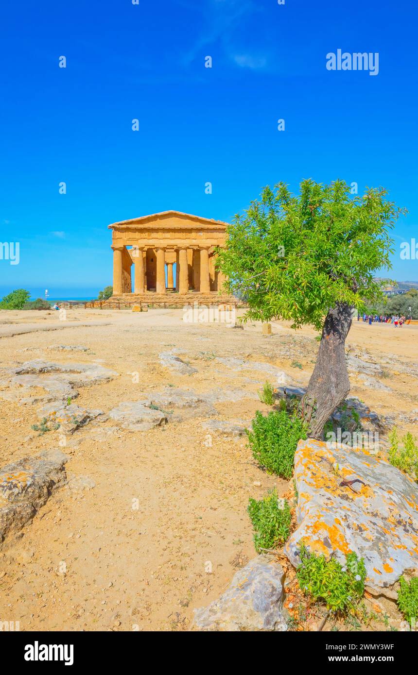 Italy, Sicily, Agrigento, Temple of Concord, Valley of the Temples ...