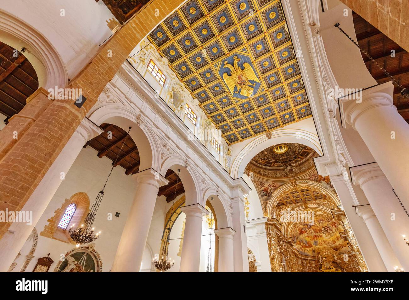 Italy, Sicily, Agrigento, Interior of San Gerlando Cathedral Stock ...