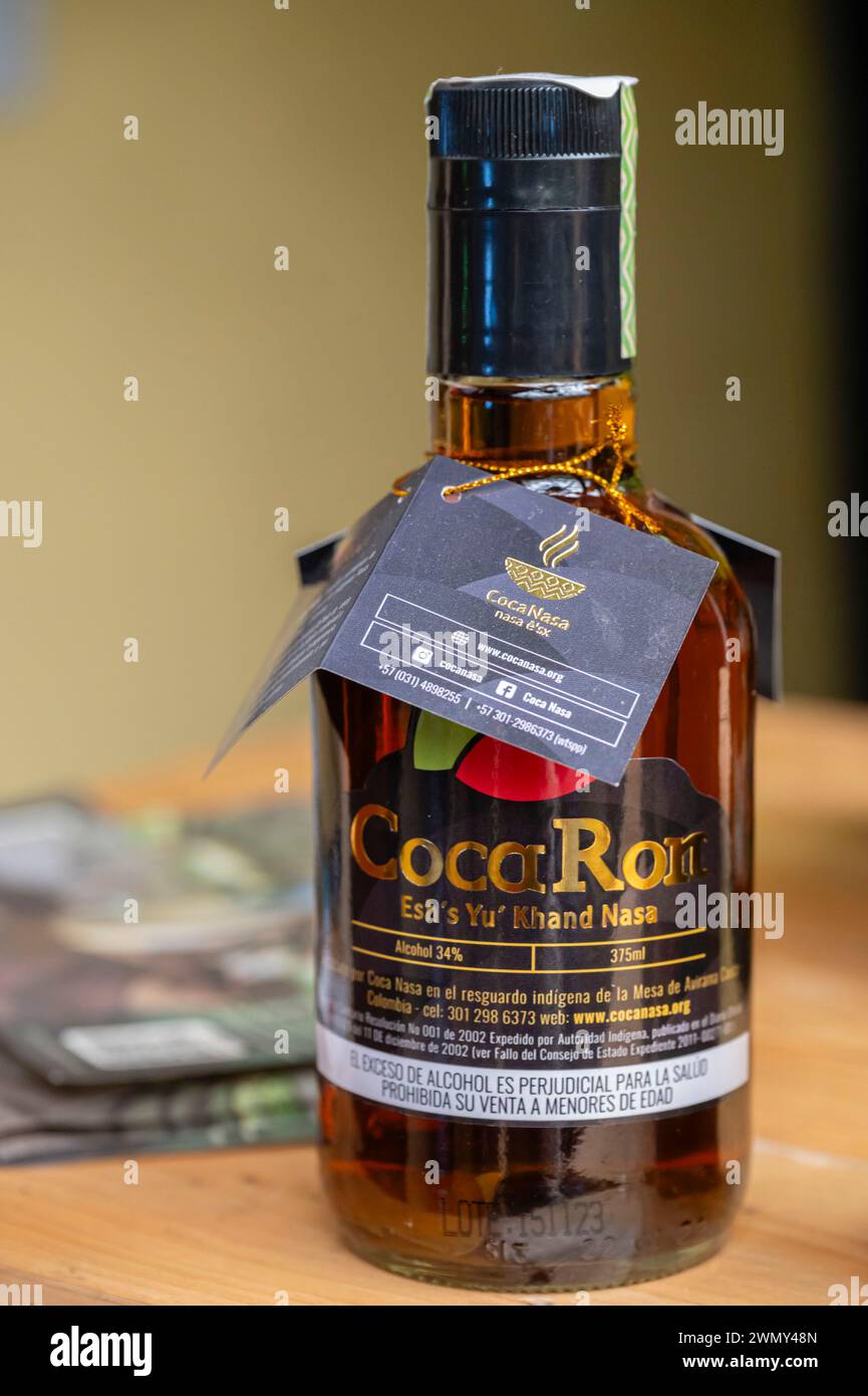 Colombia, Cundinamarca district, Bogota, Candelaria area, Craft rum ...