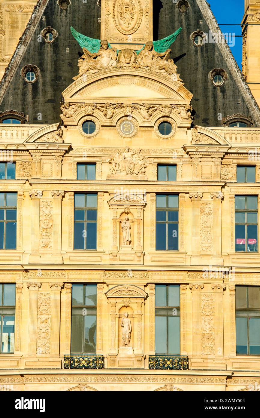 France, Paris, area listed as World Heritage by UNESCO, The Louvre ...