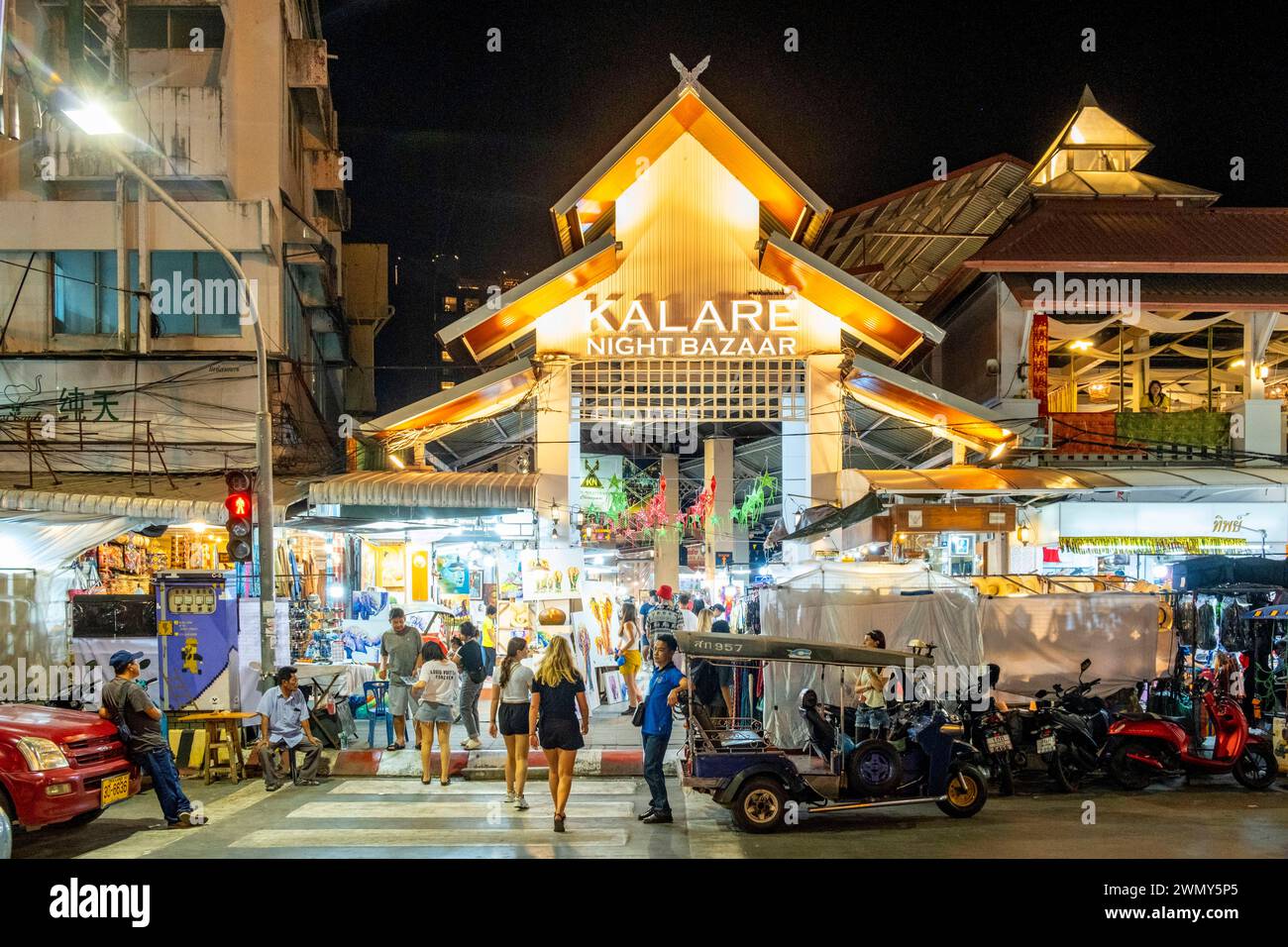Thailand, Chiang Mai, the Night market or Night Bazaar Stock Photo - Alamy