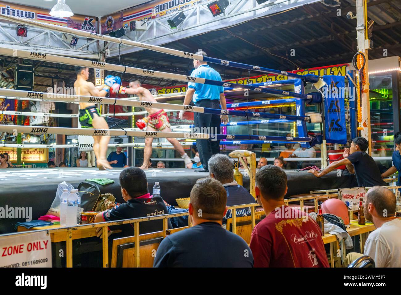 Thailand, Chiang Mai, Thai Boxing fight, Muay Thai Stock Photo - Alamy
