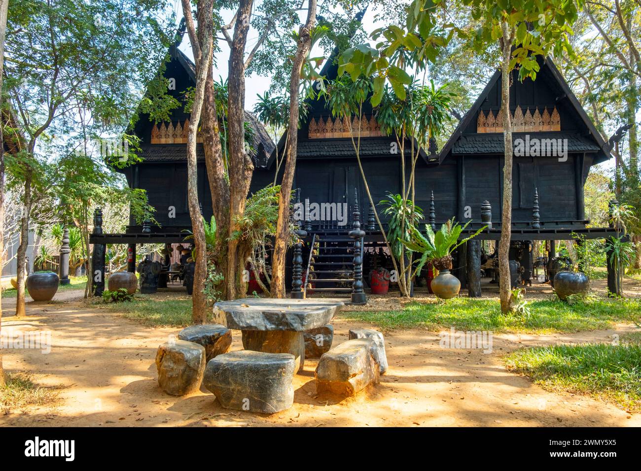 Thailand, Chiang Rai, Baan Dam museum or black temple, by the artist ...
