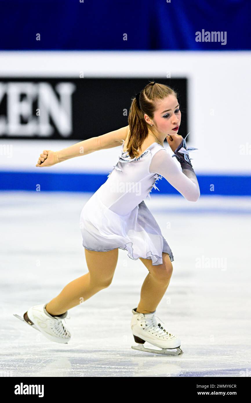 Elina GOIDINA (EST), during Junior Women Short Program, at the ISU ...