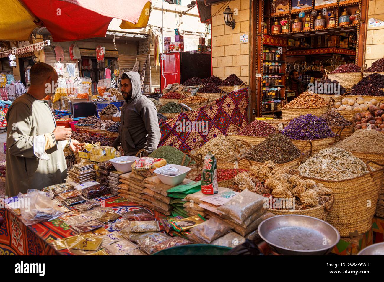 Egypt, Aswan, spices shop Stock Photo - Alamy