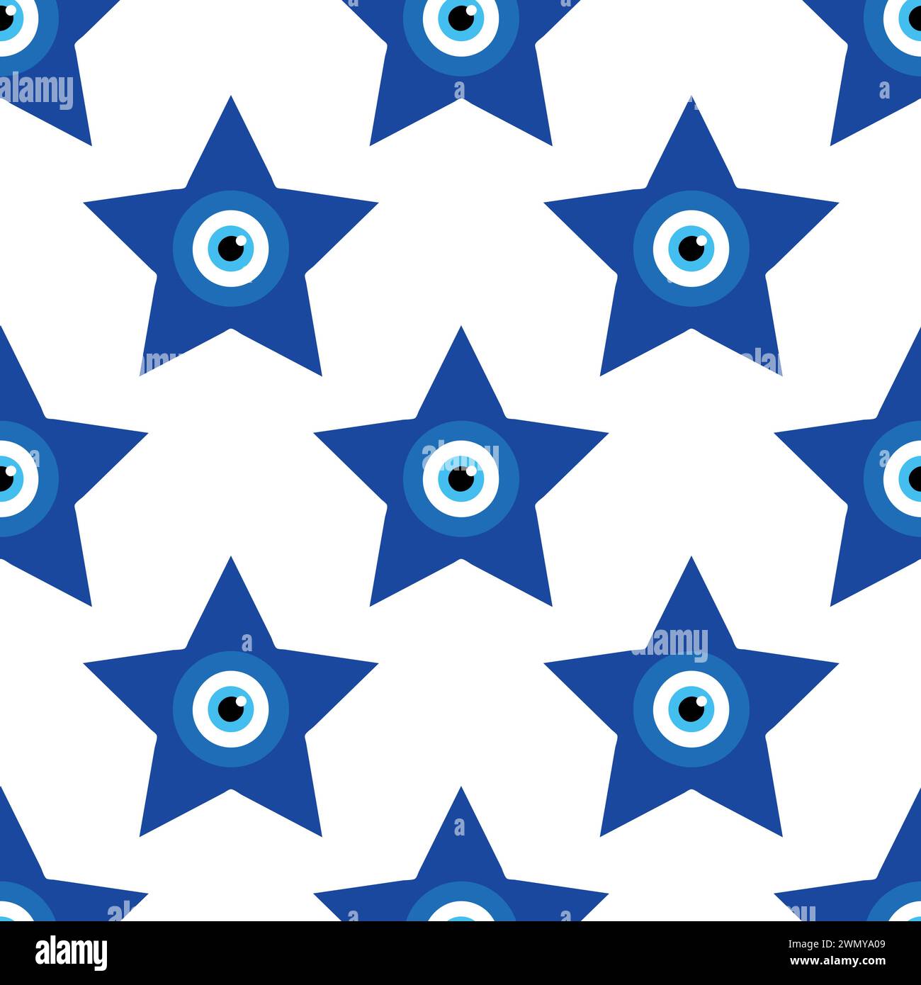 Evil eye magic seamless pattern. Symbol of protection, Turkish souvenir ...