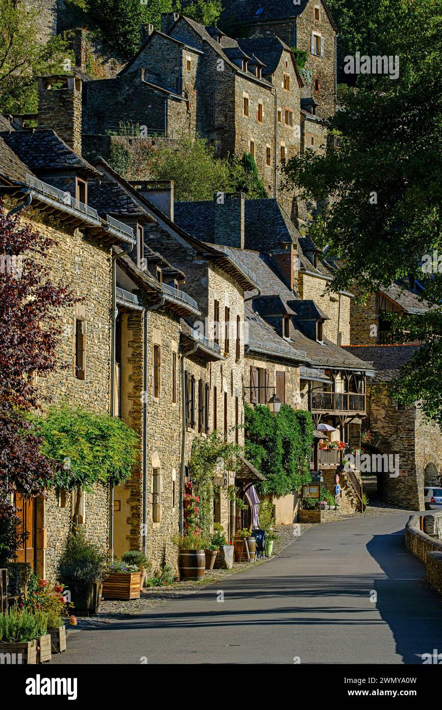France, Aveyron, Belcastel, labelled one of the most beautiful villages ...