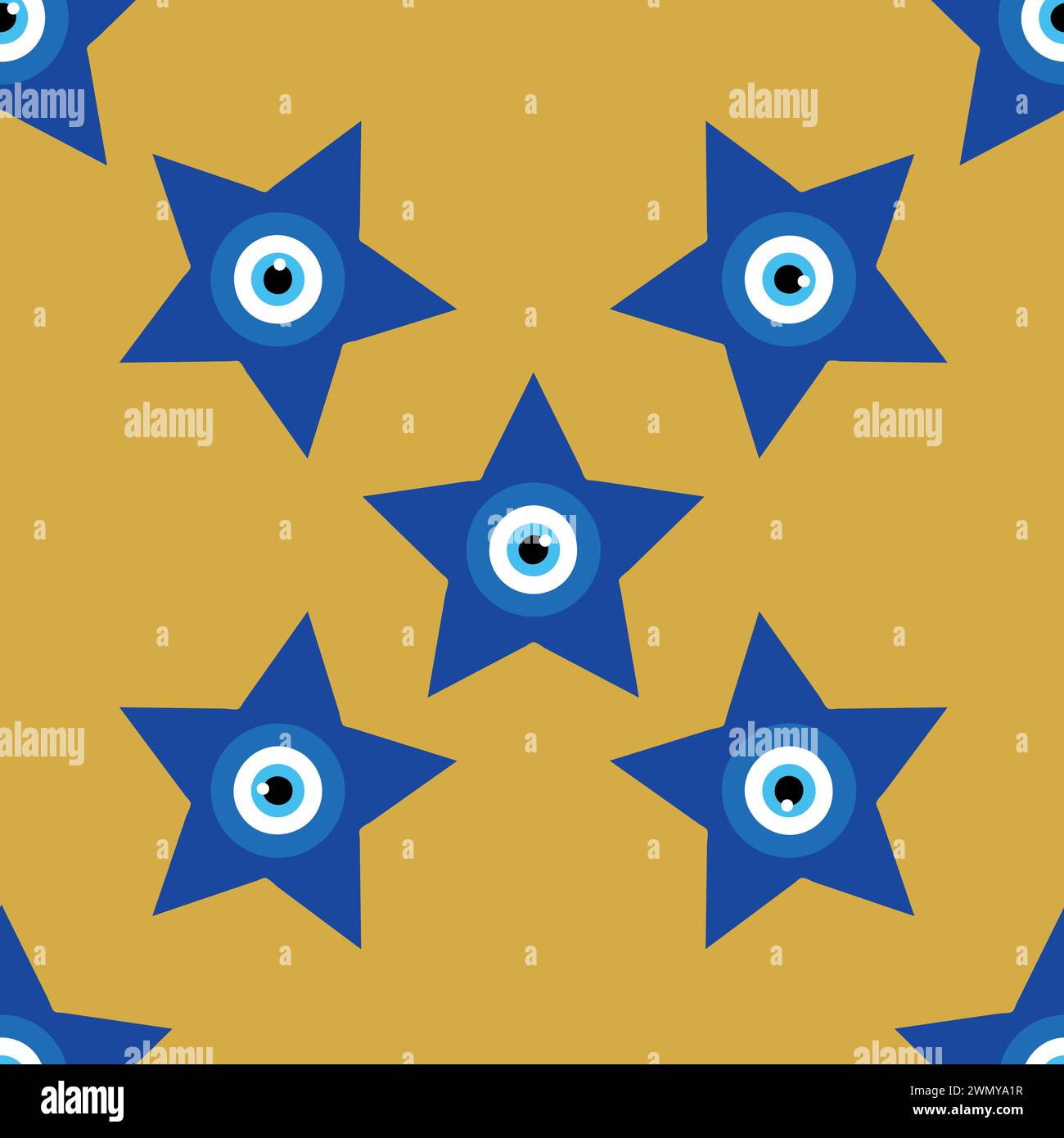 Evil eye magic seamless pattern. Symbol of protection, Turkish souvenir ...