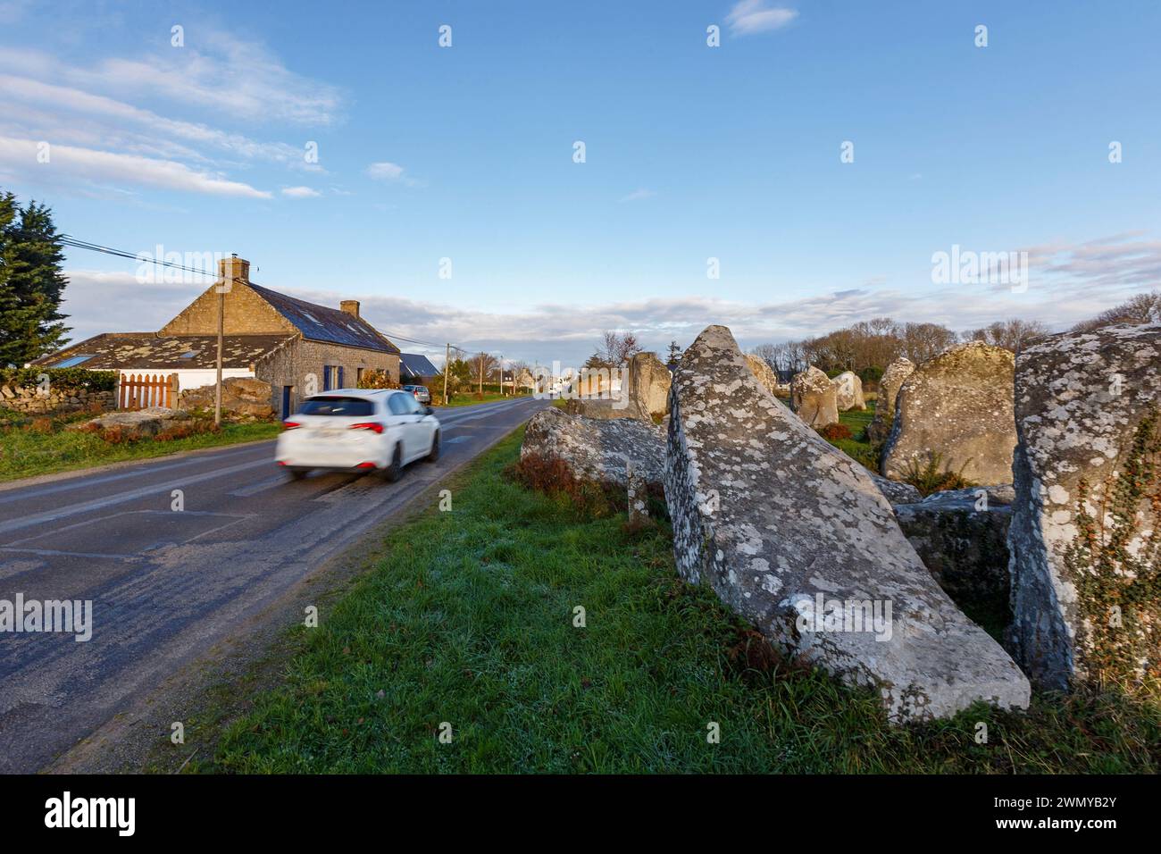 France, Morbihan, Erdeven, The alignments of Kerzerho, the most ...