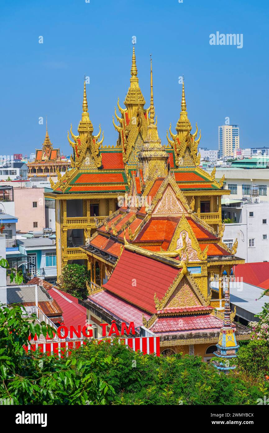 Vietnam, Mekong Delta, Can Tho, Munir Ansay Khmer Buddhist pagoda Stock ...