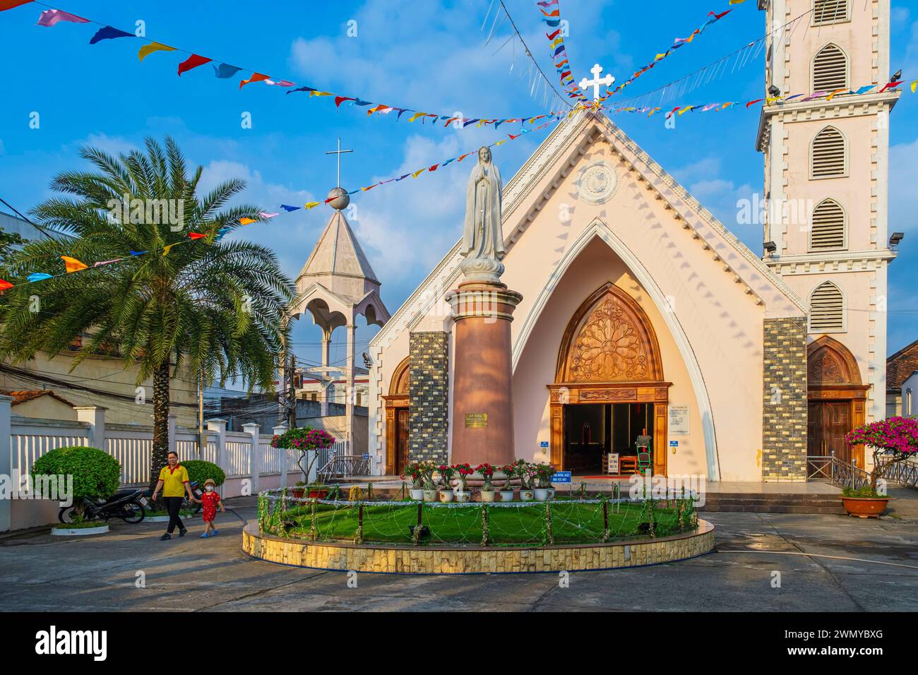 Vietnam, Mekong Delta, Sa Dec, Catholic church of Sa Dec Stock Photo ...