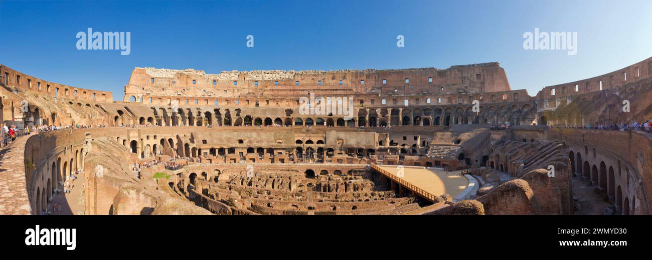 Italy, Lazio, Rome, UNESCO World Heritage Site, the Colosseum is the ...