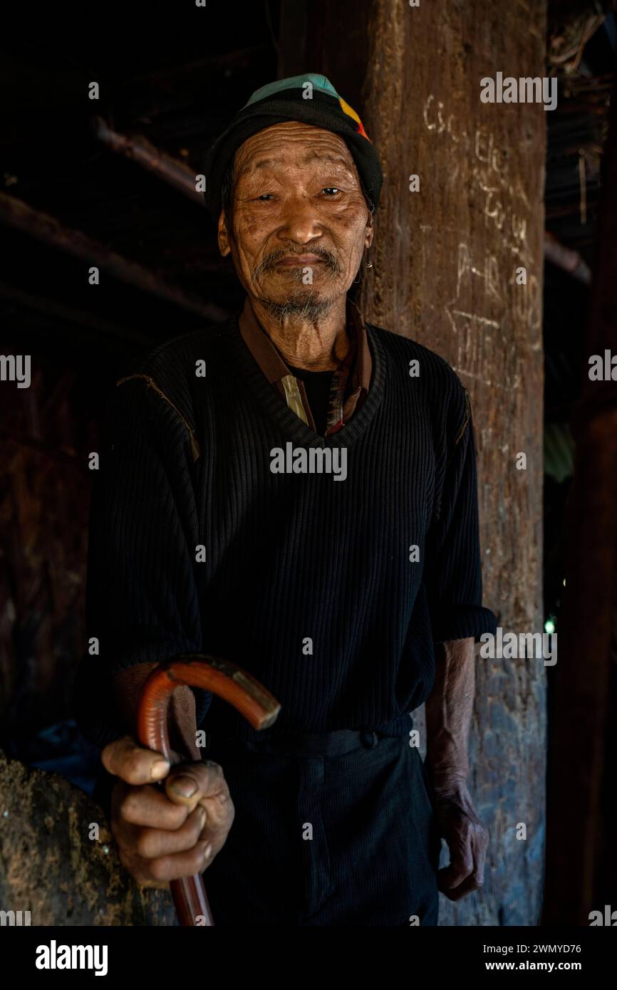 India, Arunachal Pradesh, Lazu village, Nocte tribe Stock Photo - Alamy
