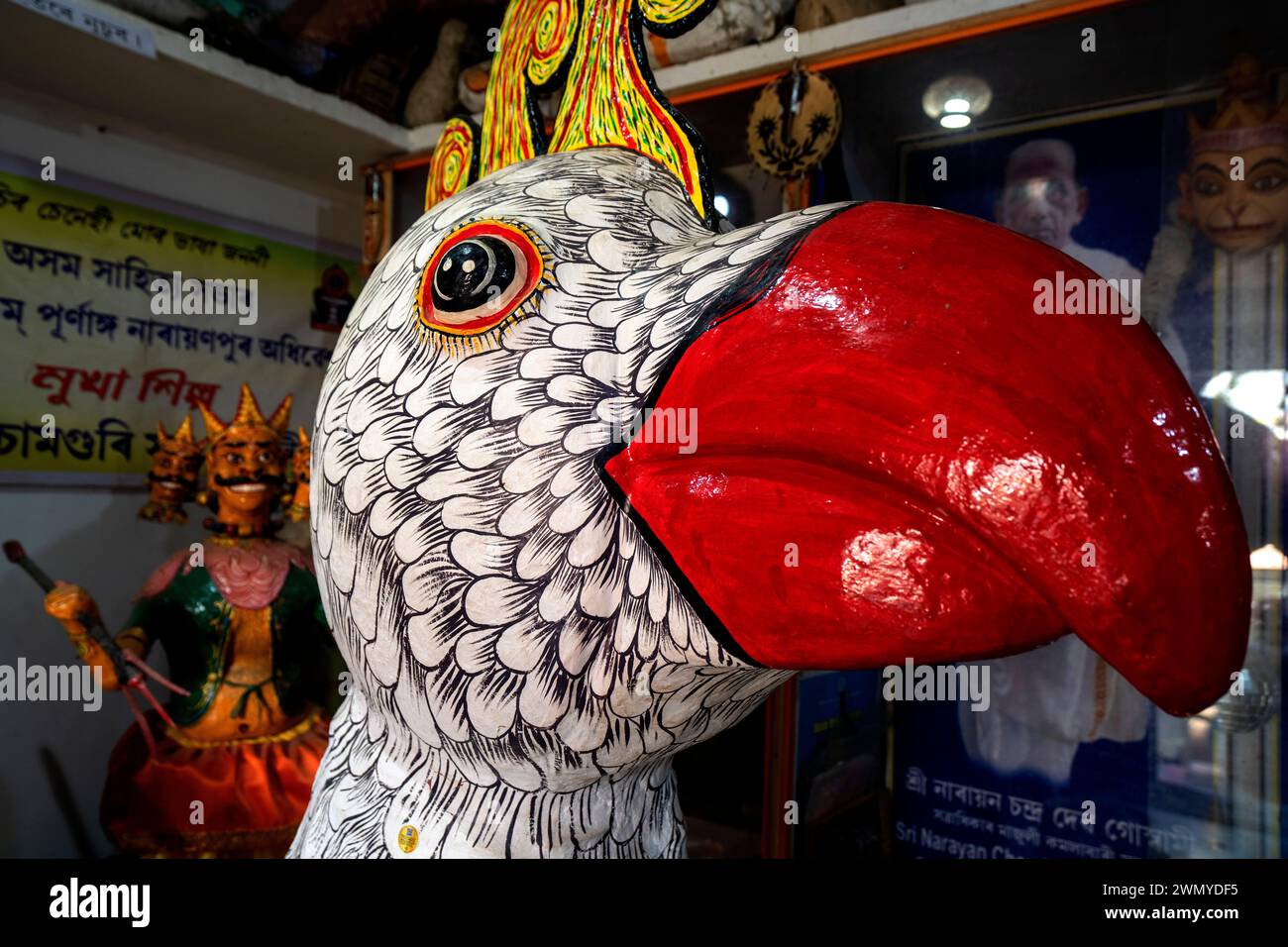India, Assam, Majuli island, masks and costumes fabric Stock Photo - Alamy