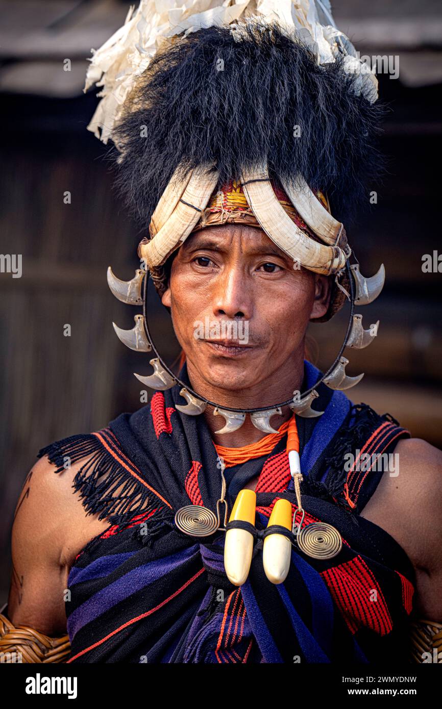 Chang tribe man at hornbill festival hi-res stock photography and ...