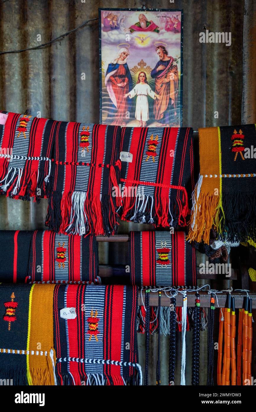 India, Nagaland, tribal Naga village of Khonoma, handloom Stock Photo ...