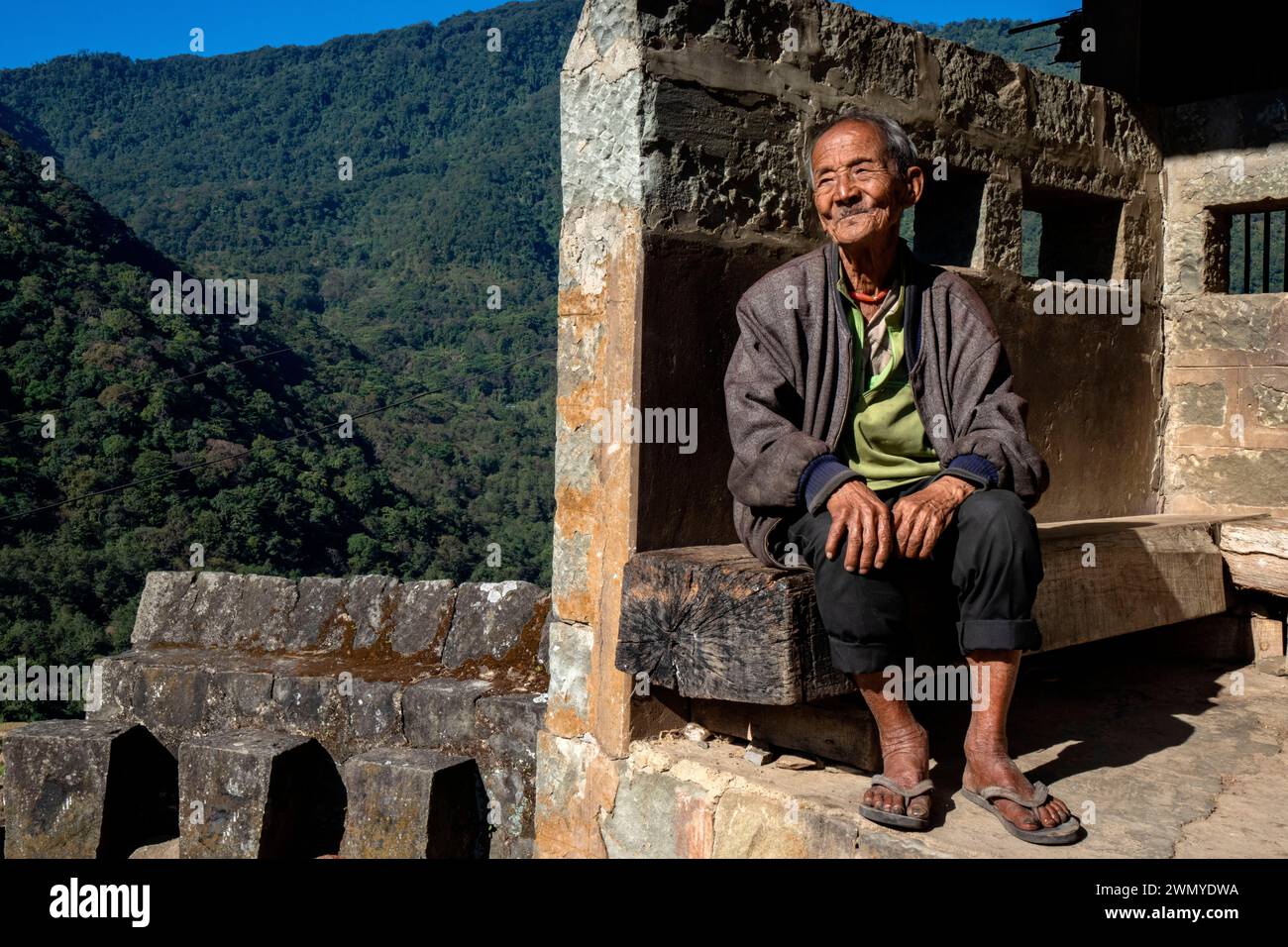 India, Nagaland, tribal Naga village of Khonoma Stock Photo - Alamy