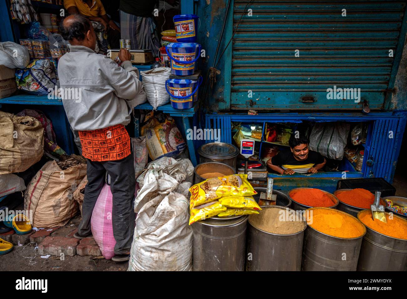 India, Bengal, Calcutta, the Spice market Stock Photo - Alamy