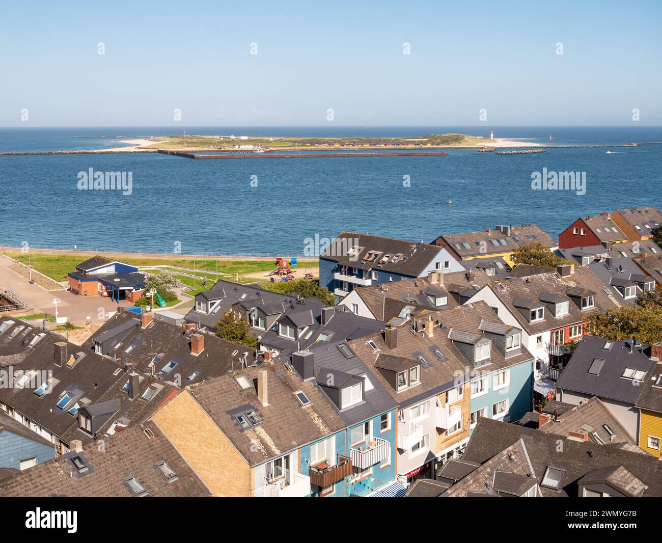 Panorama from Helgoland island to Dune island in German Bight, North ...