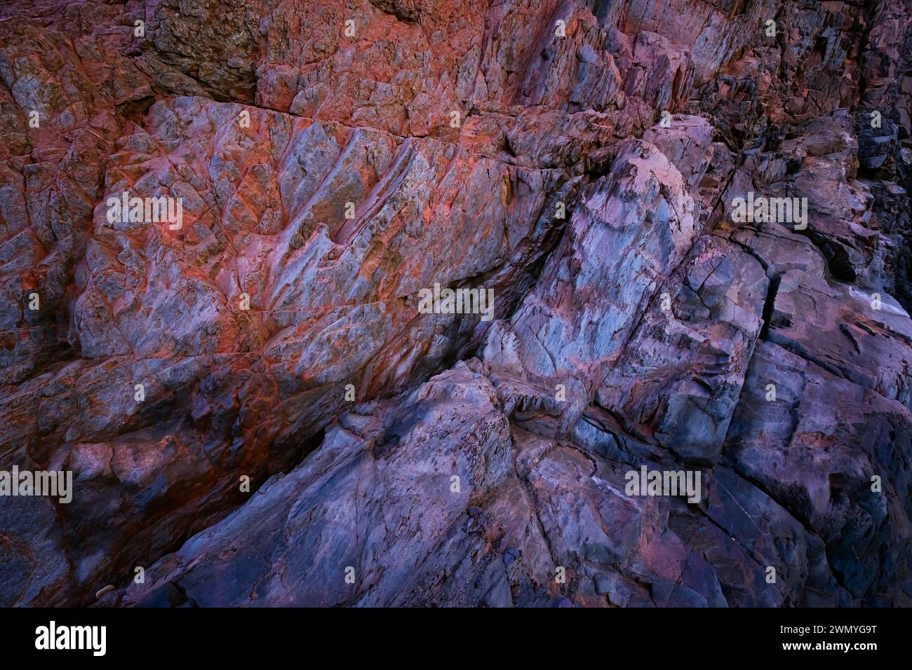 Vivid biofilm bacteria proliferate on iron-rich rocks at the Llumeres ...