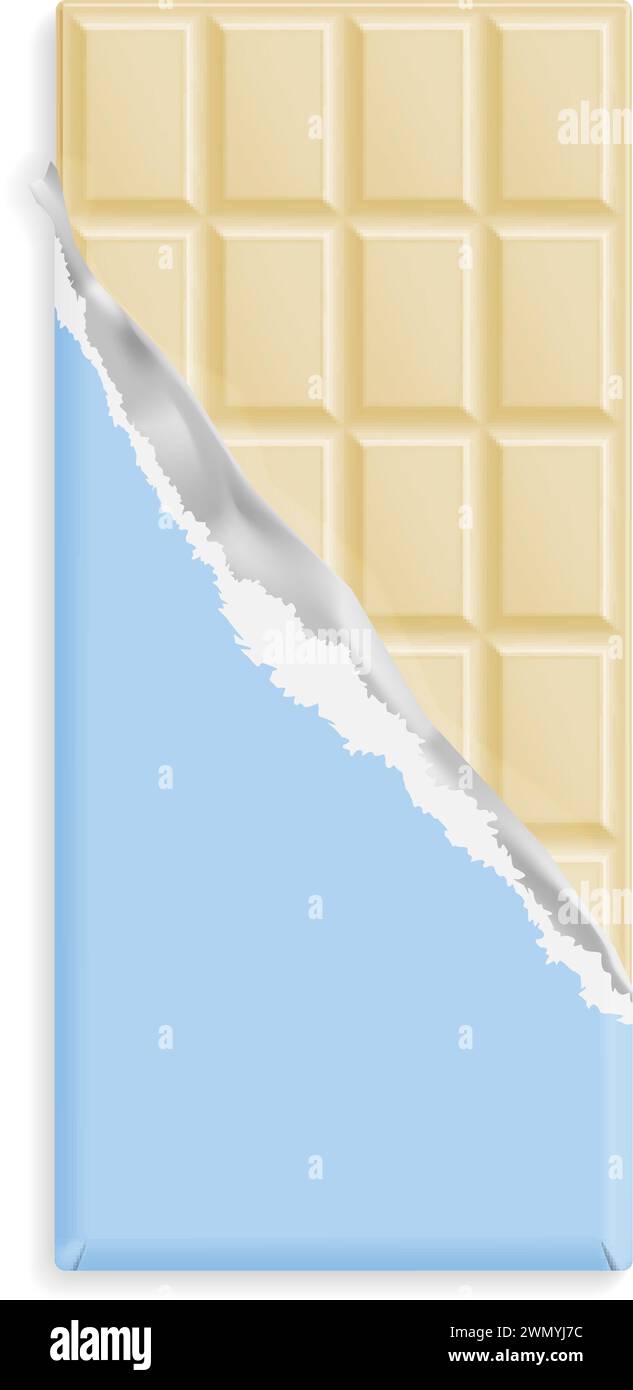 White chocolate bar in a blue wrapper Stock Vector Image & Art - Alamy