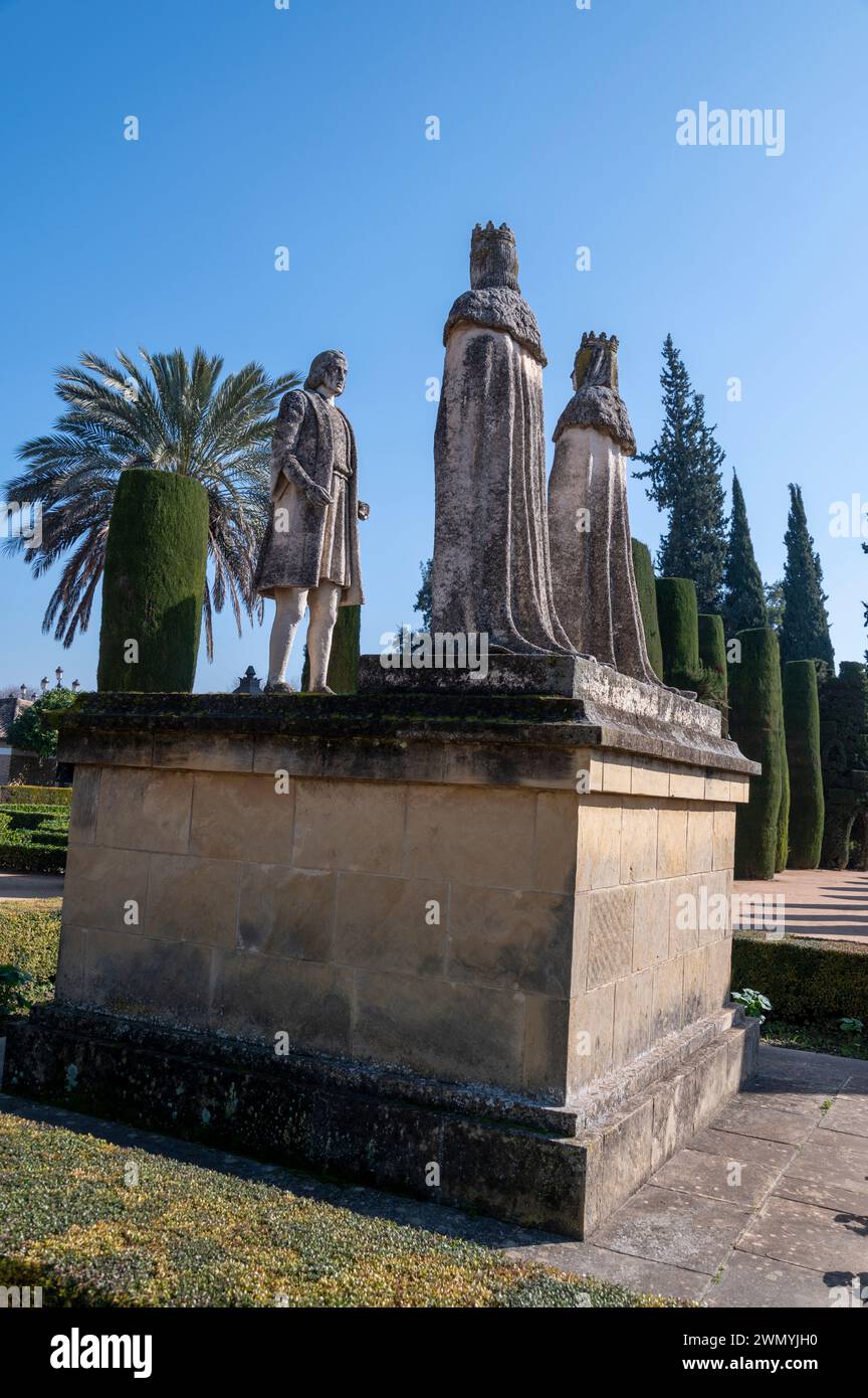 Garden statue or monument of Spanish explorer to the New World ...