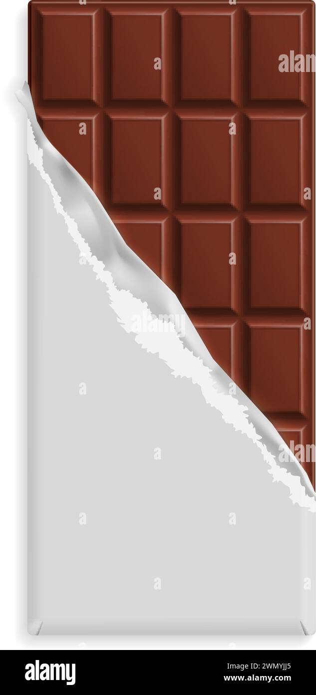 Milk chocolate bar in a blank wrapper Stock Vector Image & Art - Alamy