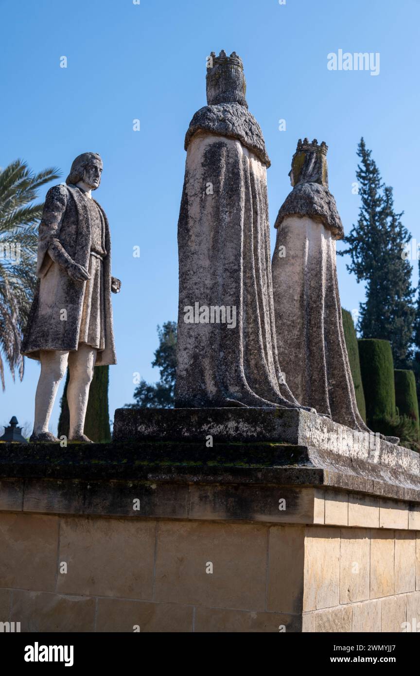 Garden statue or monument of Spanish explorer to the New World ...