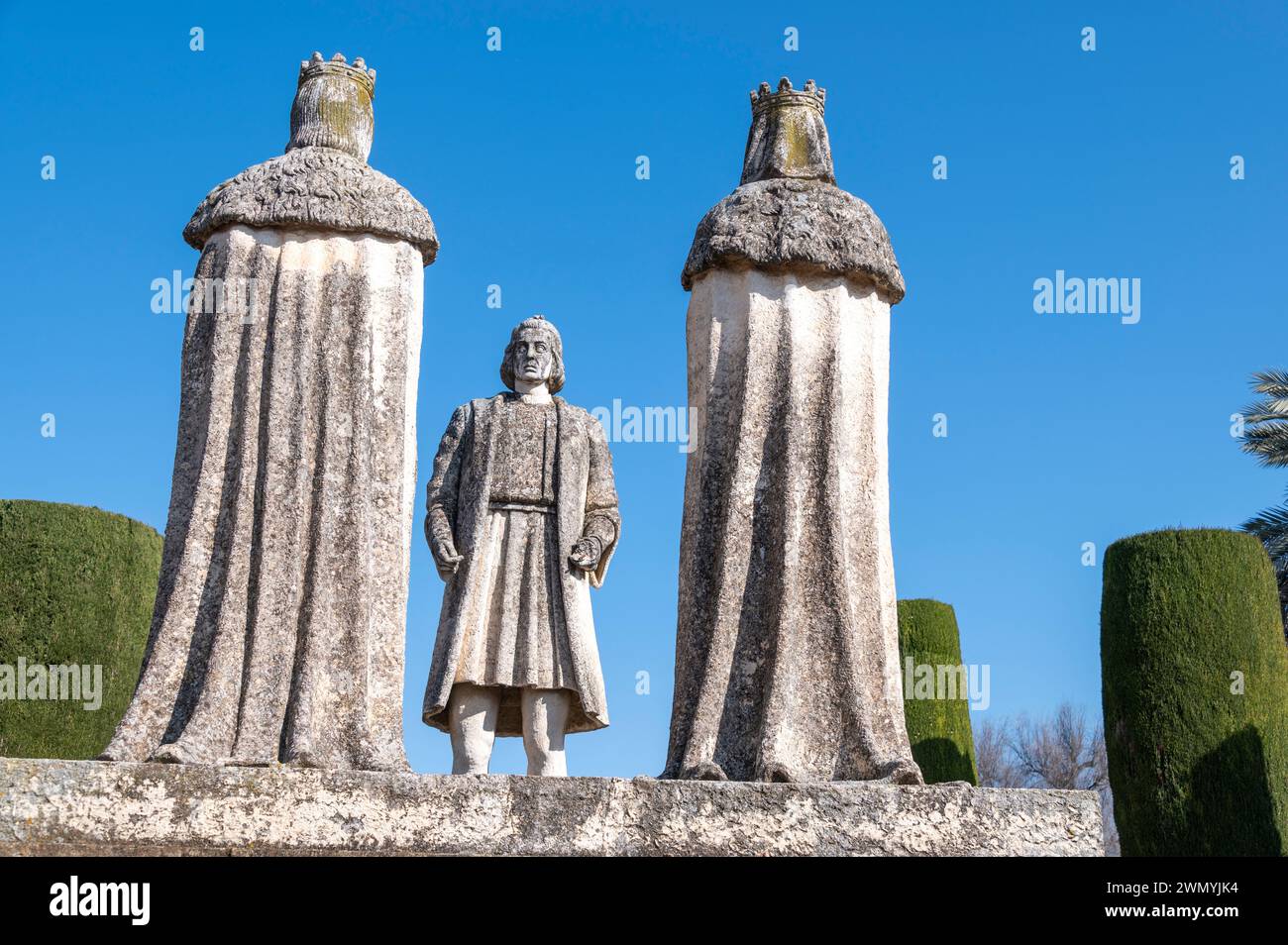 Garden statue or monument of Spanish explorer to the New World ...