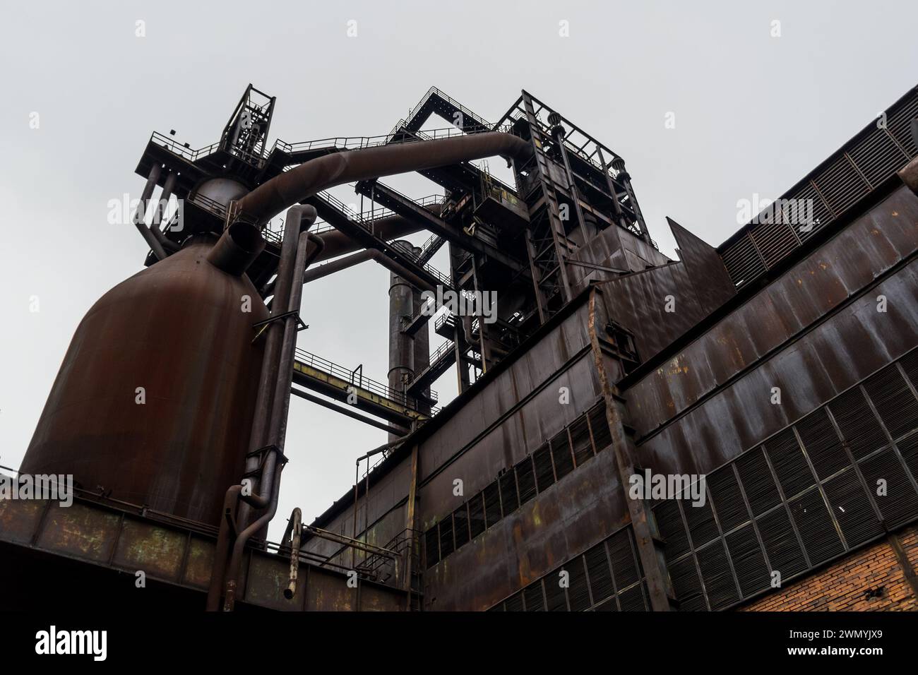Industrial rusty architecture in Ostrava Dolni Vitkovice area in Czech ...