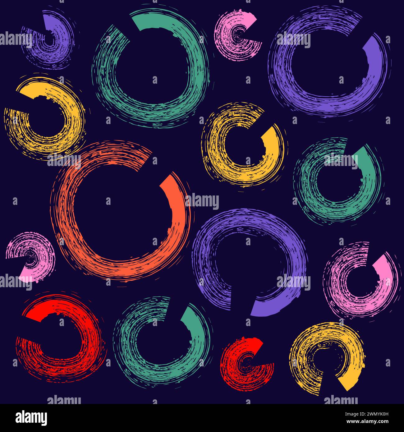 Set of Brush drawn thick doodle lines. Colored grunge banner for your ...