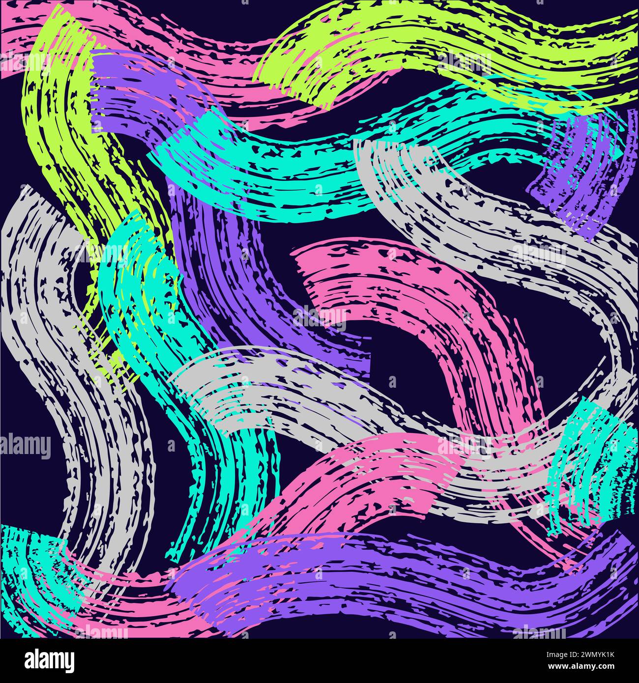 Set of Brush drawn thick doodle lines. Colored grunge banner for your ...