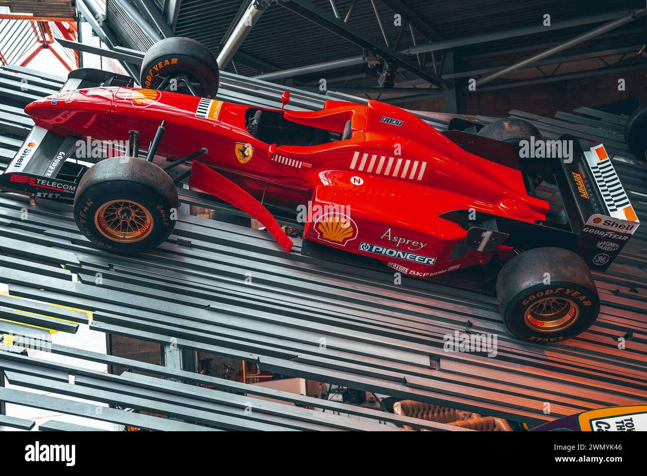 Ferrari and Mclaren Formula 1 Cars Display Stock Photo - Alamy