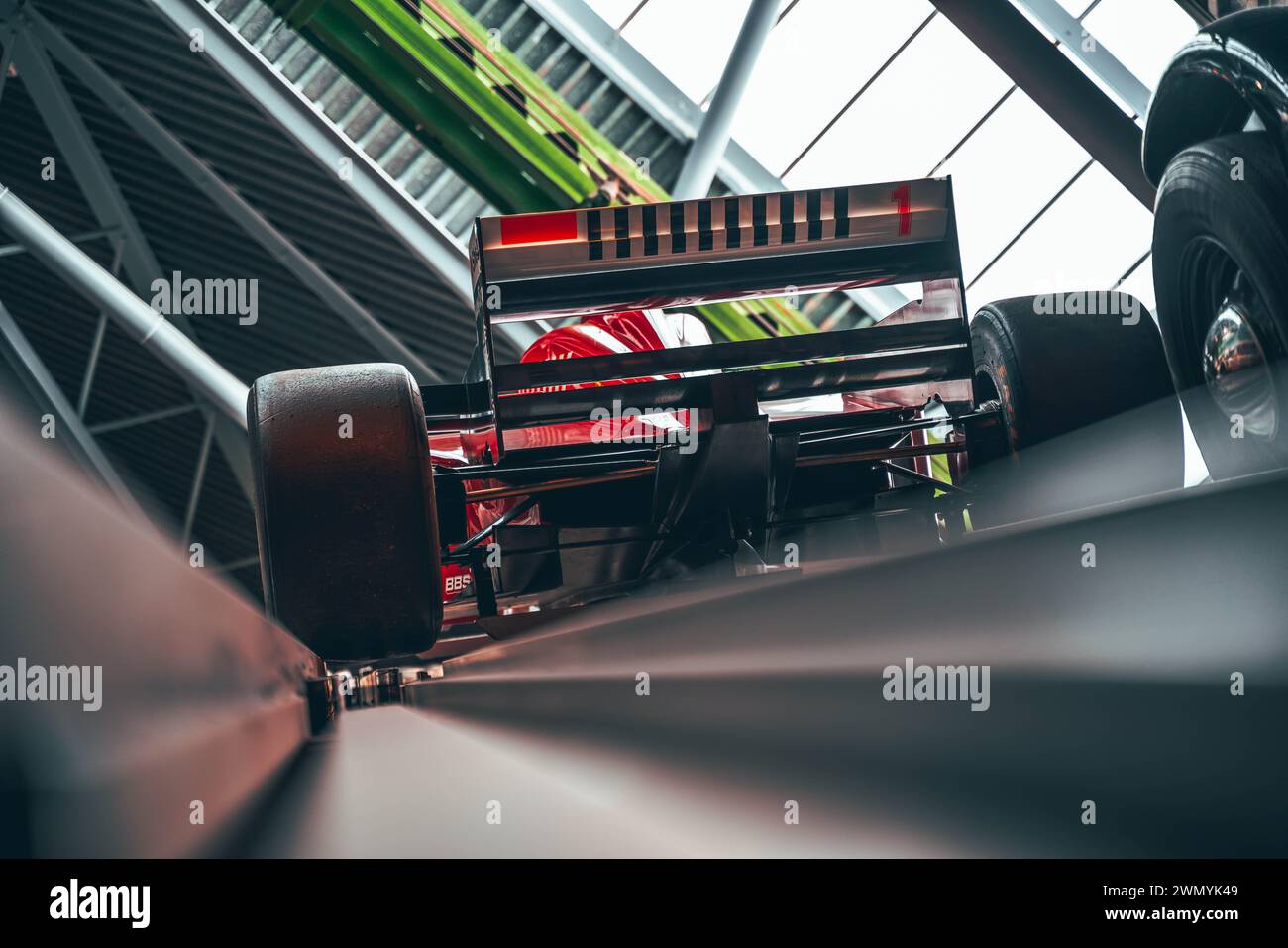 Ferrari and Mclaren Formula 1 Cars Display Stock Photo - Alamy