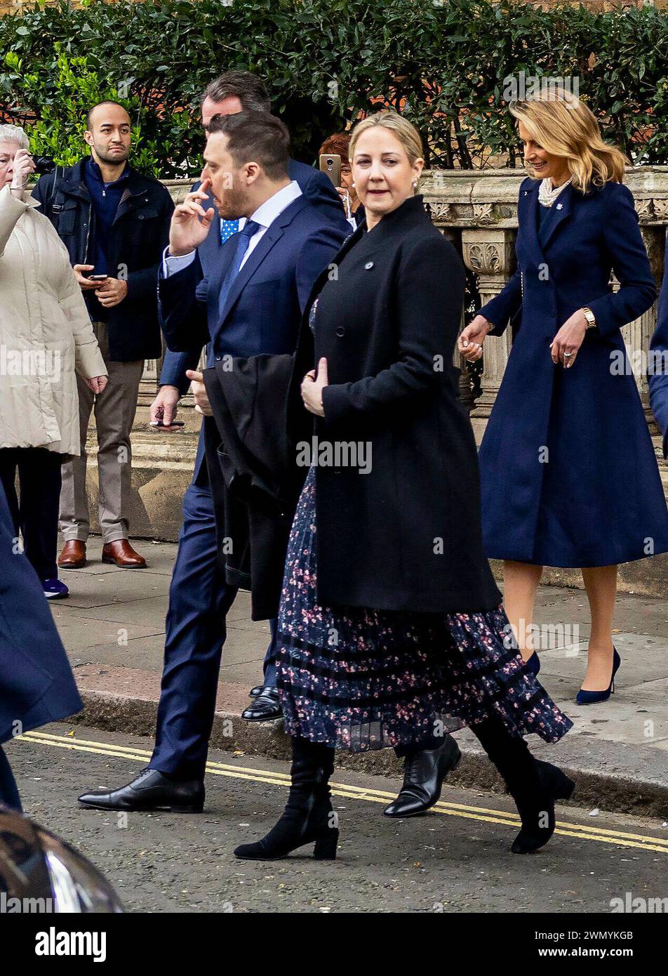 Princess Theodora of Greece and Matthew Kumar leaves at the St. Sophias ...