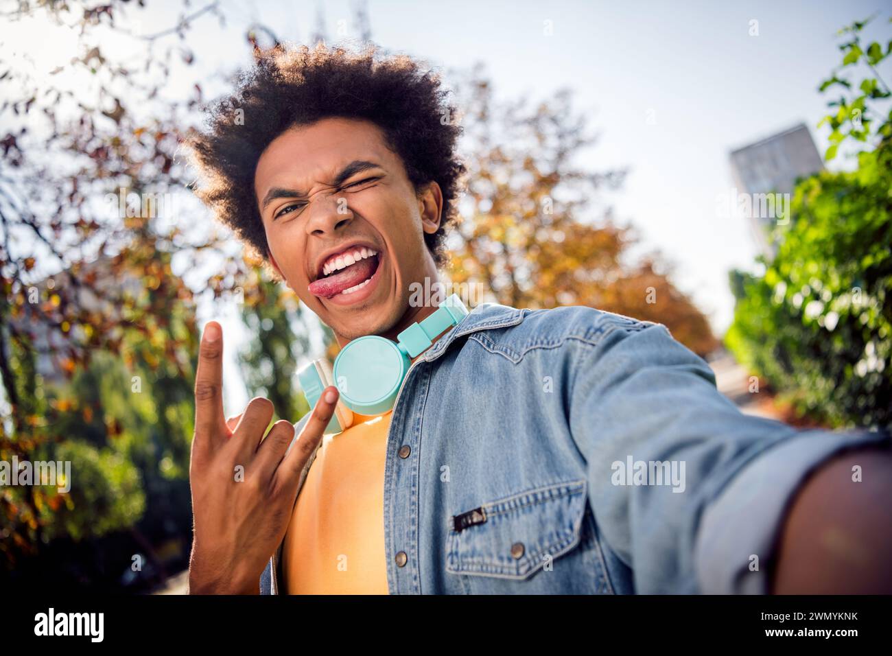 Rock fan tongue out hi-res stock photography and images - Alamy